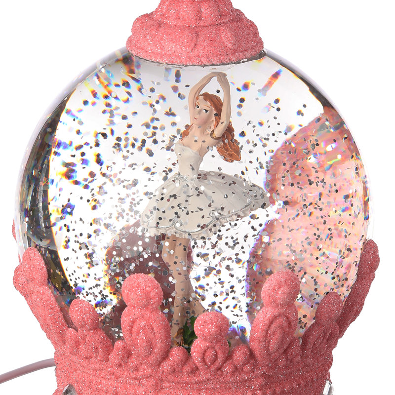 The Holiday Aisle® 8.5" LED Battery Operate Timer Usb Royal Ballet Water Globe | Wayfair